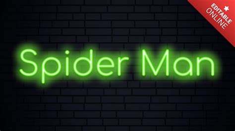 Spider Man Green Neon Text Effect Generator Spider Man Green Neon Text Effect Generator
