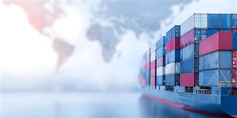 Global Shipping Supply Chain Logistics On World Map Background For