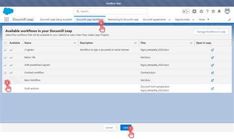 Select Leap Workflow Templates