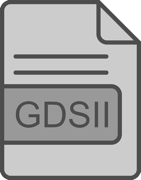 Gdsii File Format Line Filled Greyscale Icon Design 43671765 Vector Art