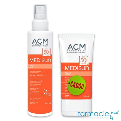 Medisun Spf50 Spray 200ml Acm Medisun Spf50 Crema 40ml Acm Cadou