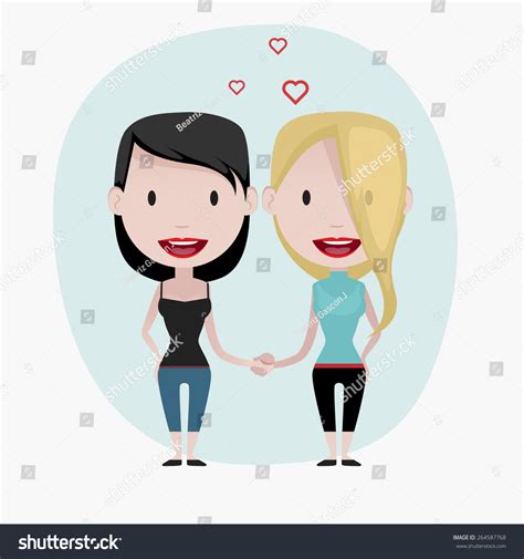 Gay Couple Illustration Stock Vector Royalty Free 264587768