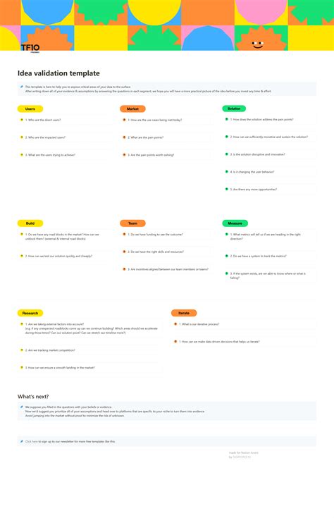 Free Notion Idea Validation Template Just Free Slide