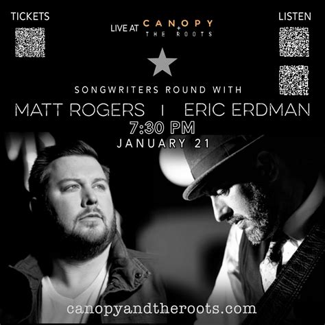 Country Songwriters Round With Ga Grown Matt Rogers Eric Erdman