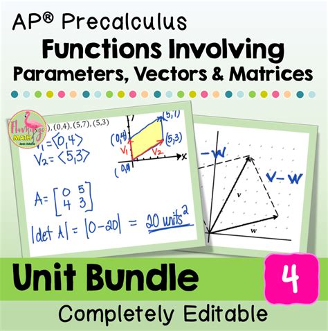 ap precalculus parametrics vectors and matrices unit 4 flamingo