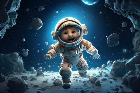 Premium Ai Image Space Adventure Scene