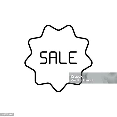 편집 가능한 획이 있는 판매 배지 라인 아이콘입니다 아이콘은 웹 디자인 모바일 앱 Ui Ux 및 Gui 디자인에 적합합니다 가격에 대한 스톡 벡터 아트 및 기타 이미지