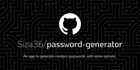 Github Zarshenaspassword Generator An App To Generate Random Passwords With Some Options
