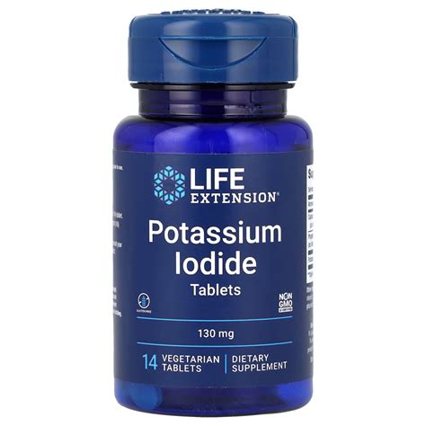 Life Extension Potassium Iodide 130 Mg 14 Vegetarian Tablets
