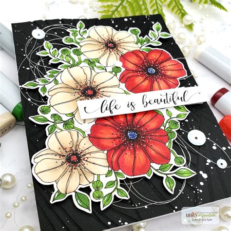 copic colored floral card unity kom unity blog
