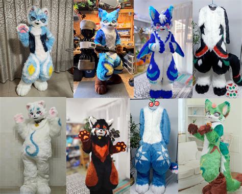 Fursuit Full Body Customization Furry Five Finger Paws Head Tail