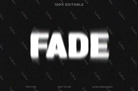 Fade Font Style Text Effect Free Photoshop PSD File