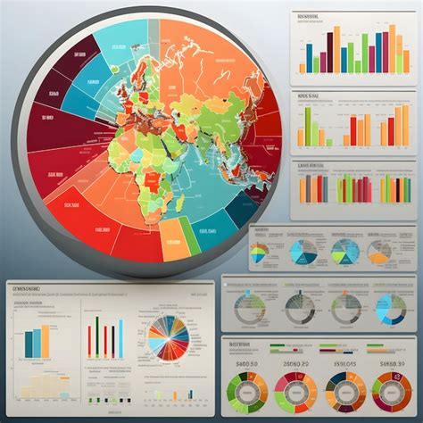 Premium Photo Detailed Infographic Visualisation Of Demographic Census Data On A National Map