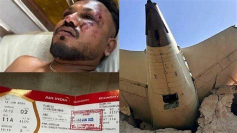 Vishwas Kumar Satu Satunya Korban Selamat Air India Video Call Ayah Di Tengah Puing Aku Selamat