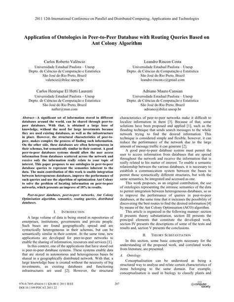 Pdf Application Of Ontologies In Peer To Peer Database With Routing