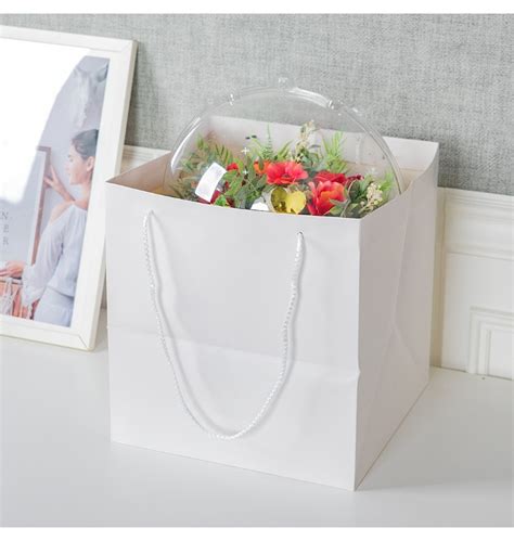 크라프트 직사각 선물포장백 화이트 33x35cm 4호 장식 티몬