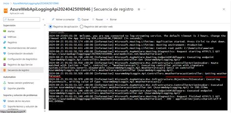 Configurar El Logging De Asp NET Core Para Azure App Service Rest Of