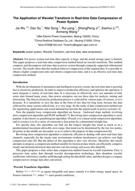 Pdf The Application Of Wavelet Transform In Real Time Data Compression Of Power System