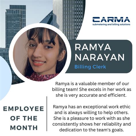 Ramya N On Linkedin Thrilled And Honored To Be Recognized As Employee Of The Month—grateful