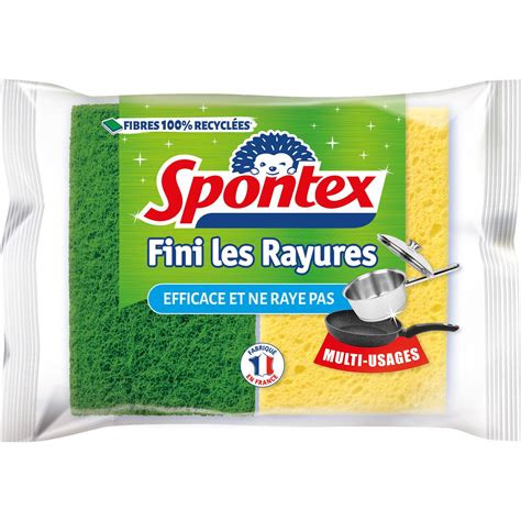 Eponge à Récurer Multi Usages Spontex Le Paquet De 2 à Prix Carrefour