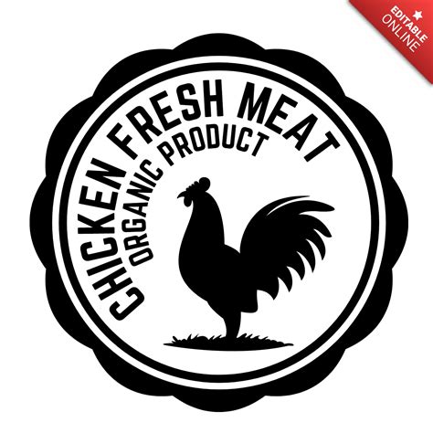 Chicken Fresh Meat Organic Logo Design Template Free Design Template