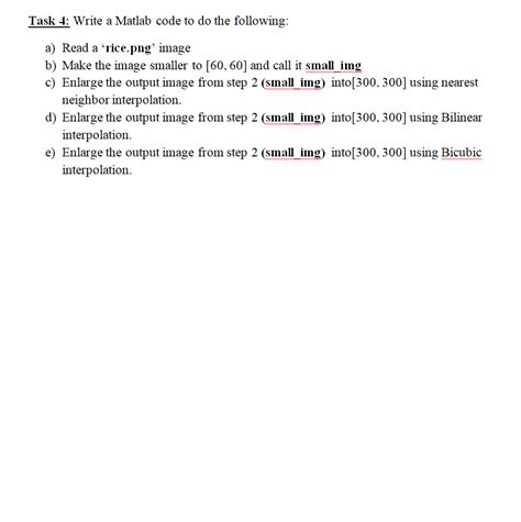 Solved Task Write A Matlab Code To Do The Following A Chegg