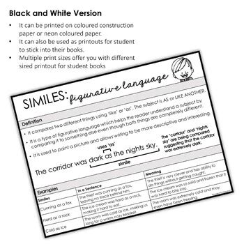 Similes Word List Definition Structure And Examples By Mrs Shah S Classroom