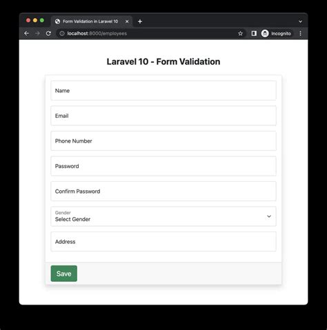How To Validate A Form Using Form Validator In Laravel 10
