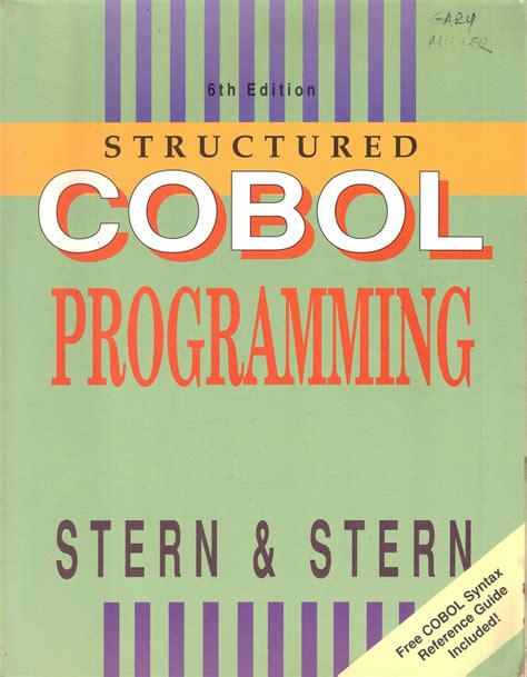 Structured COBOL Programming Stern Nancy B Stern Robert A Amazon Books