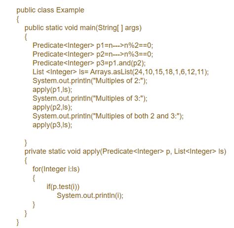 Predicate Functional Interface In Java