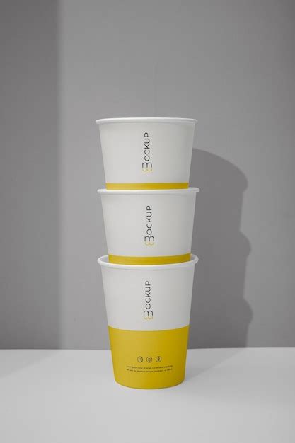 일회용 일회용 컵 모형 무료 Psd 파일