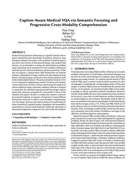 caption aware medical vqa via semantic focusing and progressive cross