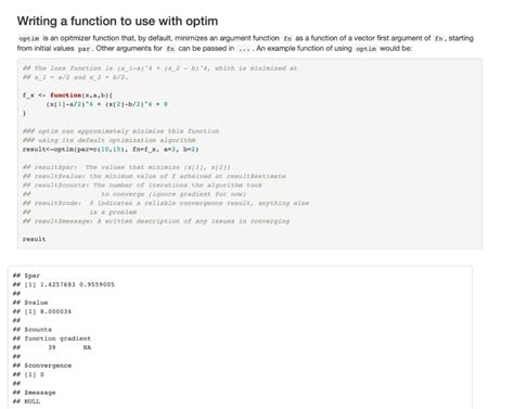 Solved Writing A Function To Use With Optim Optim Is An