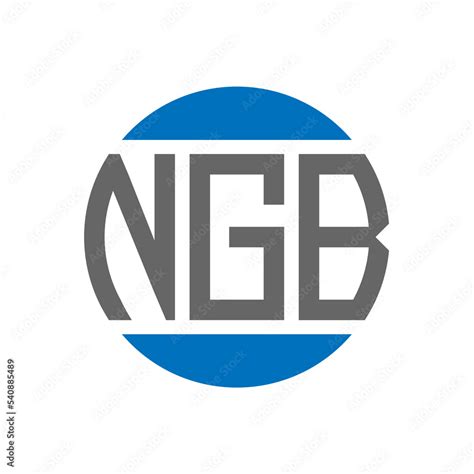 Ngb Letter Logo Design On White Background Ngb Creative Initials Circle Logo Concept Ngb