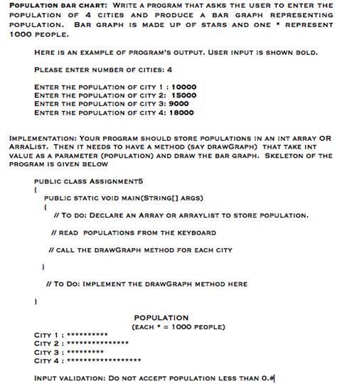 Population Bar Chart Write A Program That Asks The