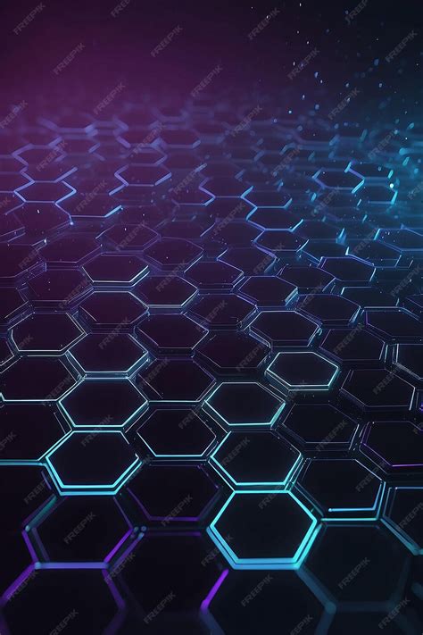 Premium Photo Abstract Hexagonal Blockchain Network Background Stock Illustration