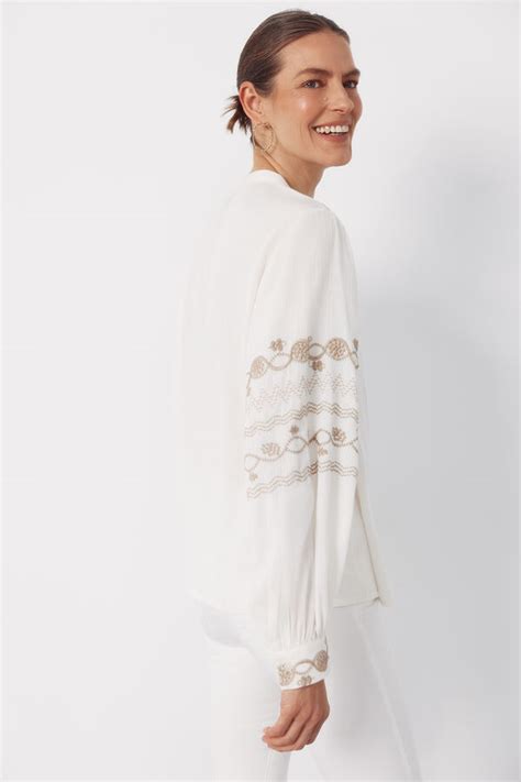 Blusa Bordada Blusas E Camisas Para Mulher Cortefiel
