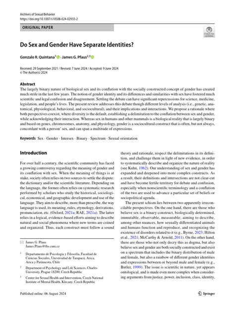 Tema 10 Versão Em Inglês Do Sex And Gender Have Separate