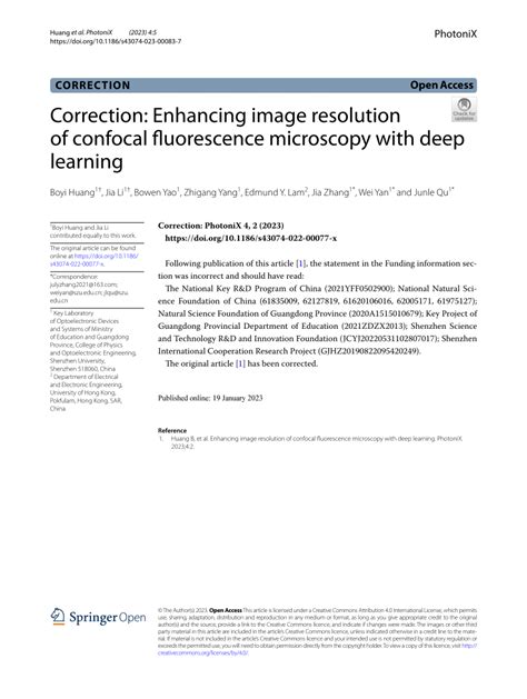 Pdf Correction Enhancing Image Resolution Of Confocal Fluorescence Microscopy With Deep Learning