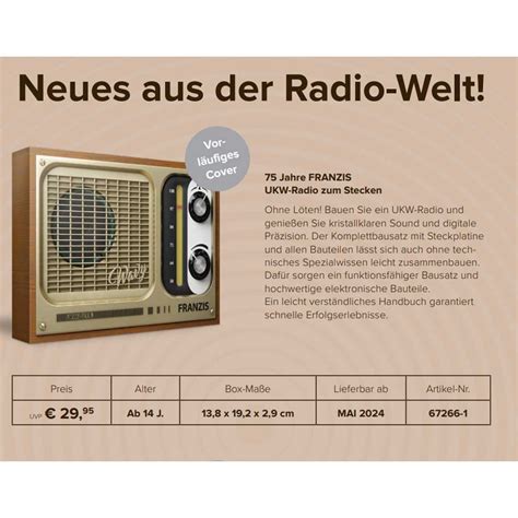Franzis FM Radio Kit For Assembly