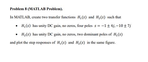 Problem MATLAB Problem In MATLAB Create Two Chegg Com
