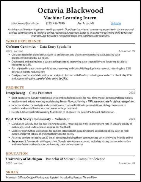 7 Real Machine Learning Resume Examples And Templates For 2025
