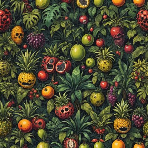 Tropical Poison Evil Plants Tropical Fruit Horror Ai Generated