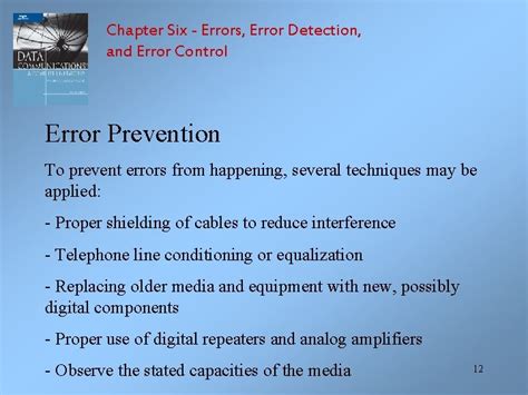 Chapter Six Errors Error Detection And Error Control