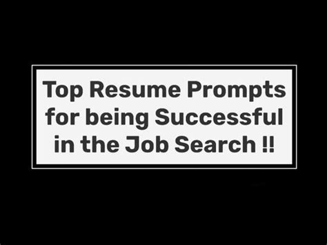 tothr on linkedin top resume prompts for being successful in the job search