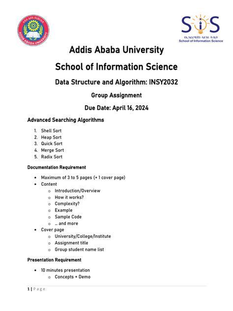 Dsa Group Assignment 2024updated Pdf Algorithms Applied Mathematics