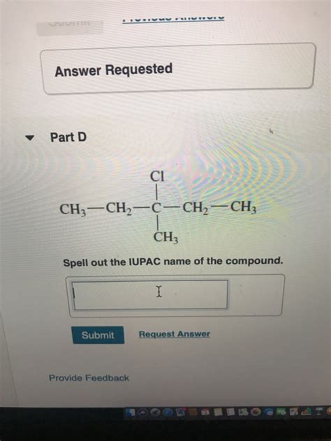 Solved Course Home Problem Write The IUPAC Name For Chegg
