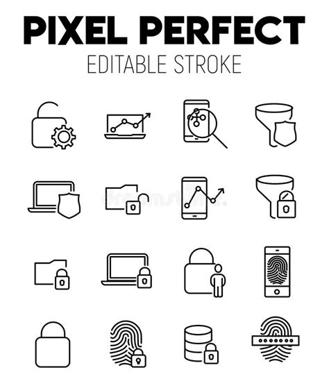 Collection Web Development Shield Signs Stock Illustrations Collection Web Development