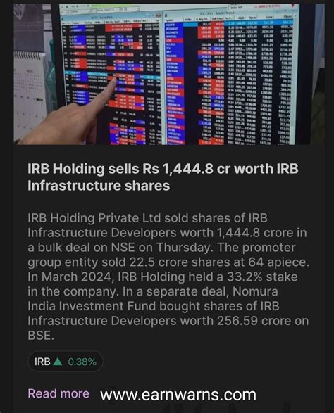 Is This The Right Time To Buy Irb Infra Stock Please Suggest R Stockmarketindia