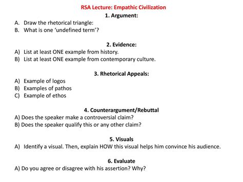 Rsa Lecture Empathic Civilization 4 Counterargumentrebuttal Ppt